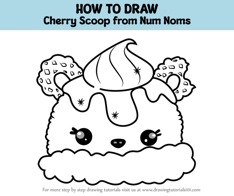 How to Draw Cherry Scoop from Num Noms (Num Noms) Step by Step ...