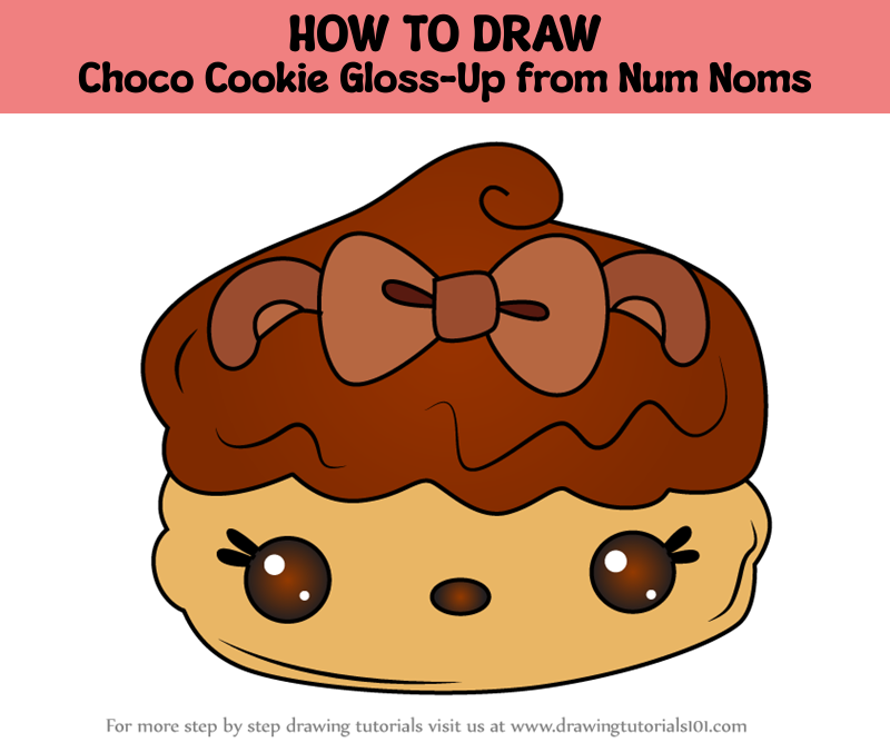 How to Draw Choco Cookie Gloss-Up from Num Noms (Num Noms) Step by Step ...
