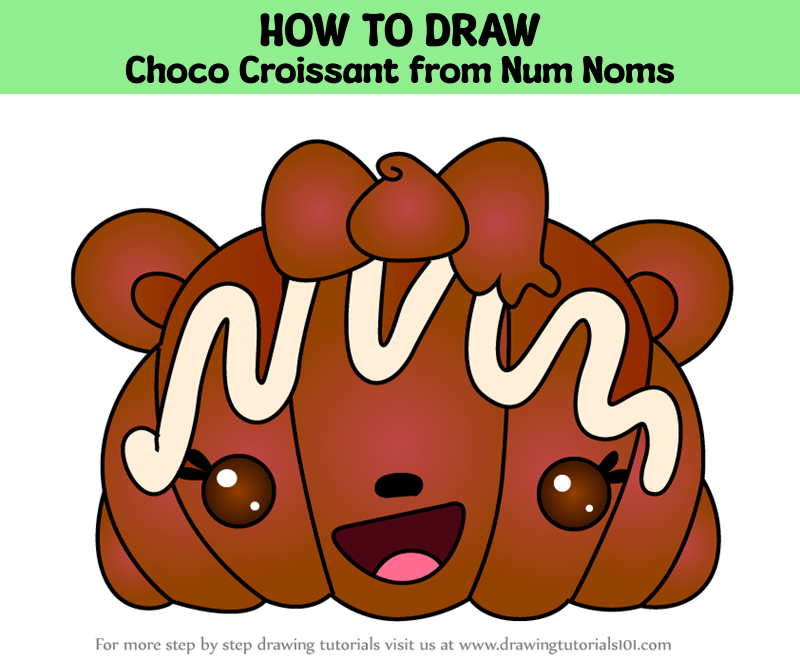 How to Draw Choco Croissant from Num Noms (Num Noms) Step by Step ...