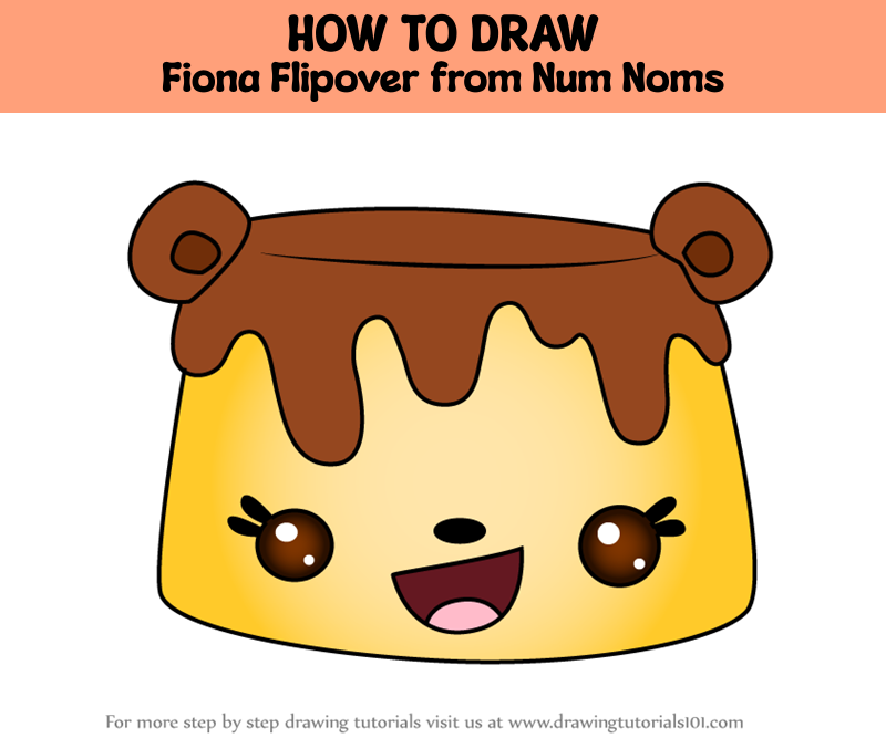 How to Draw Fiona Flipover from Num Noms (Num Noms) Step by Step ...