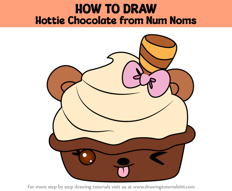 How to Draw Hottie Chocolate from Num Noms (Num Noms) Step by Step ...