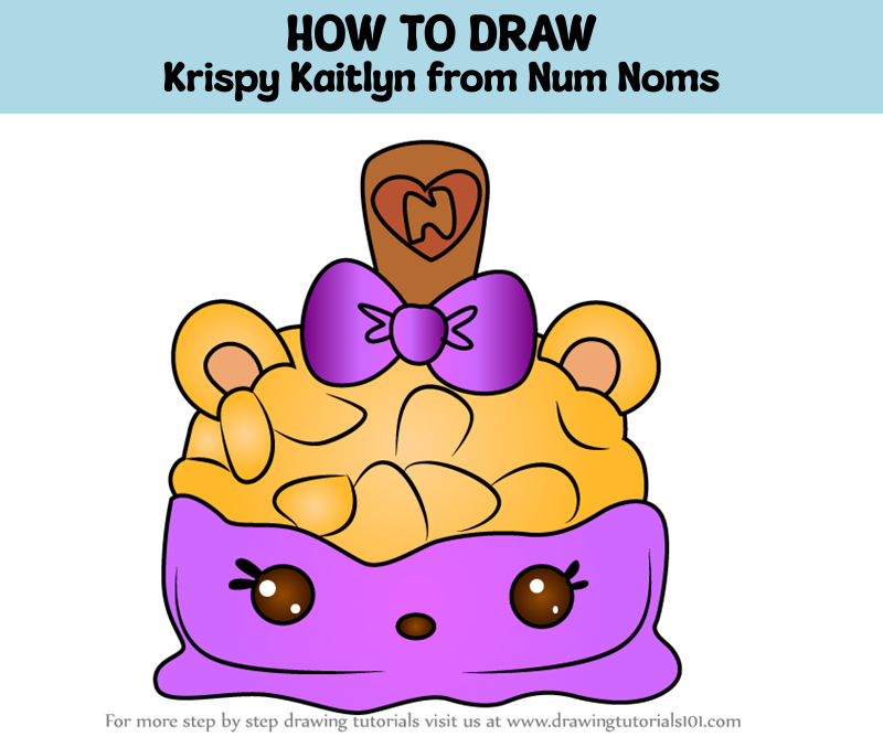 How to Draw Krispy Kaitlyn from Num Noms (Num Noms) Step by Step ...