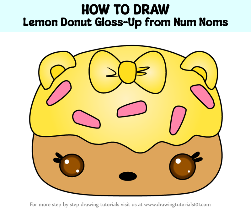 How to Draw Lemon Donut Gloss-Up from Num Noms (Num Noms) Step by Step ...