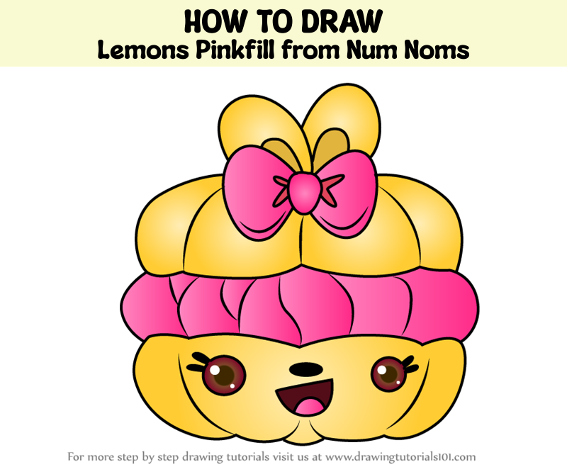 How to Draw Lemons Pinkfill from Num Noms (Num Noms) Step by Step ...