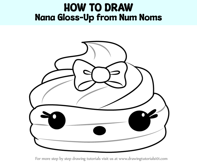 How to Draw Nana Gloss-Up from Num Noms (Num Noms) Step by Step ...