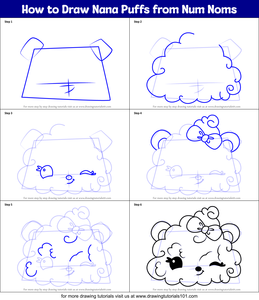 How to Draw Nana Puffs from Num Noms (Num Noms) Step by Step ...