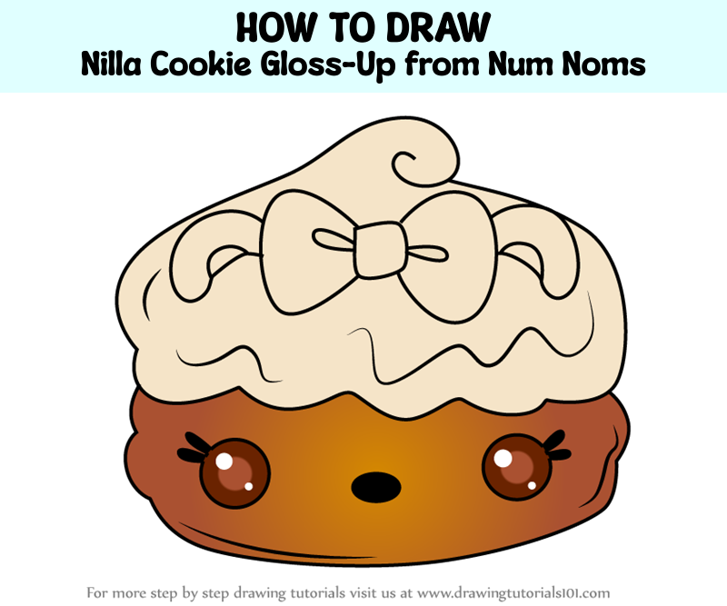 How to Draw Nilla Cookie Gloss-Up from Num Noms (Num Noms) Step by Step ...