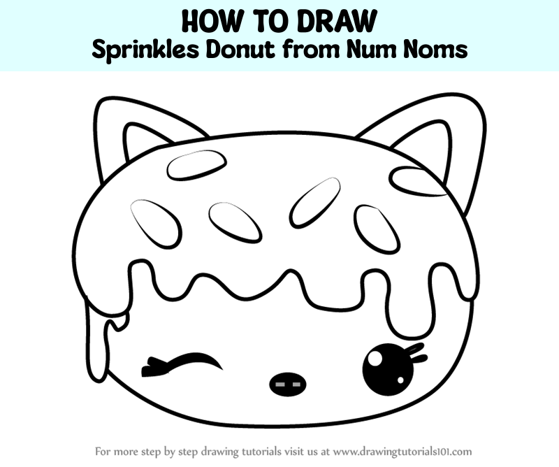 How to Draw Sprinkles Donut from Num Noms (Num Noms) Step by Step ...