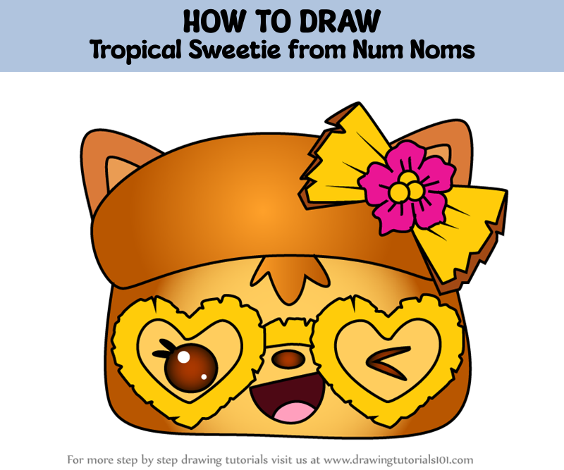 How to Draw Tropical Sweetie from Num Noms (Num Noms) Step by Step ...
