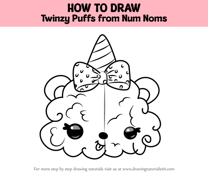 How to Draw Twinzy Puffs from Num Noms (Num Noms) Step by Step ...