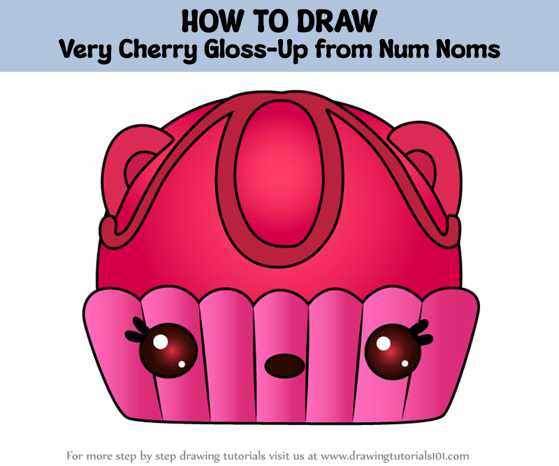 How to Draw Very Cherry Gloss-Up from Num Noms (Num Noms) Step by Step ...
