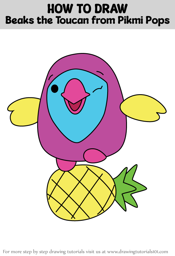 How to Draw Beaks the Toucan from Pikmi Pops (Pikmi Pops) Step by Step ...