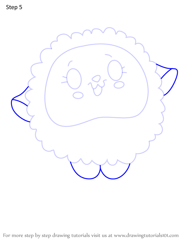 How to Draw Bibble the Lamb from Pikmi Pops (Pikmi Pops) Step by Step | DrawingTutorials101.com