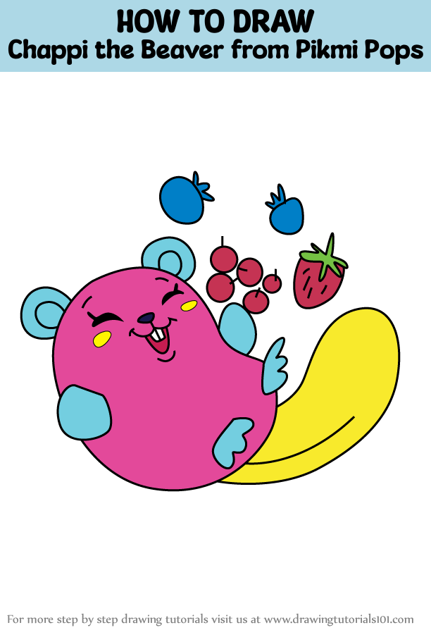 How to Draw Chappi the Beaver from Pikmi Pops (Pikmi Pops) Step by Step ...