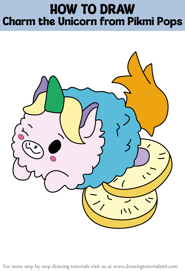 How to Draw Charm the Unicorn from Pikmi Pops (Pikmi Pops) Step by Step ...