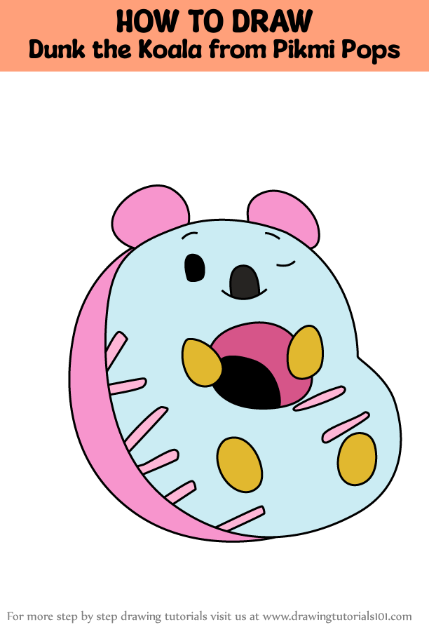 How to Draw Dunk the Koala from Pikmi Pops (Pikmi Pops) Step by Step ...
