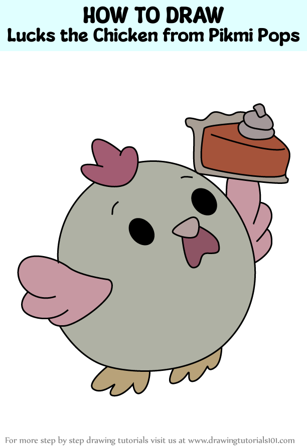 How to Draw Lucks the Chicken from Pikmi Pops (Pikmi Pops) Step by Step ...