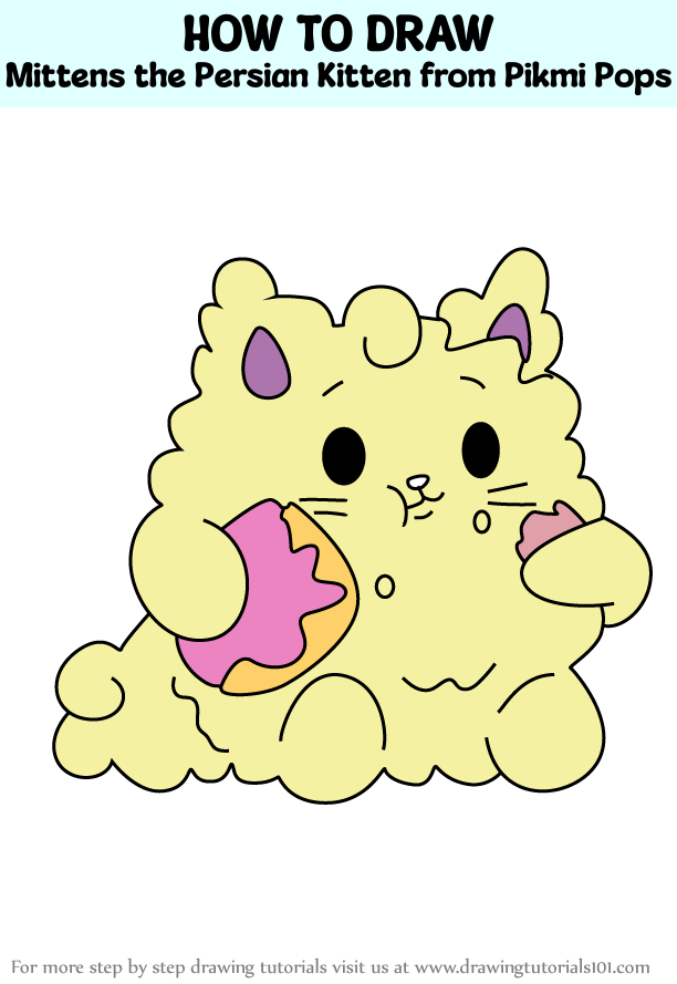 How to Draw Mittens the Persian Kitten from Pikmi Pops (Pikmi Pops ...