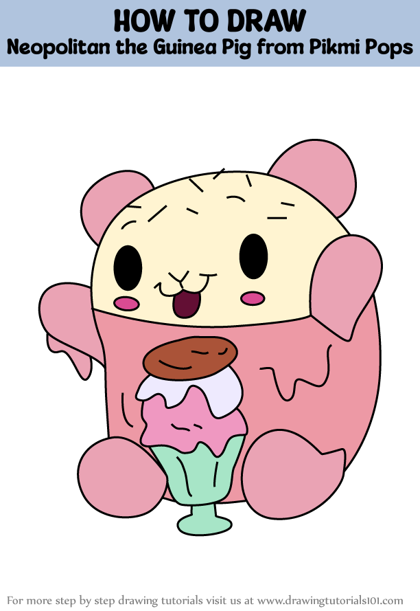How to Draw Neopolitan the Guinea Pig from Pikmi Pops (Pikmi Pops) Step ...