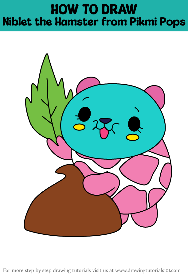 How to Draw Niblet the Hamster from Pikmi Pops (Pikmi Pops) Step by ...
