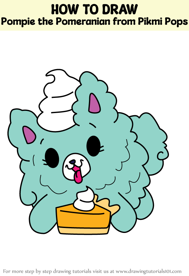 How to Draw Pompie the Pomeranian from Pikmi Pops (Pikmi Pops) Step by ...
