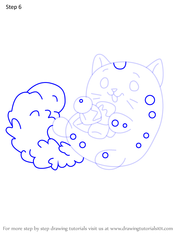 How to Draw Snacks the Playing Cat from Pikmi Pops (Pikmi Pops) Step by ...