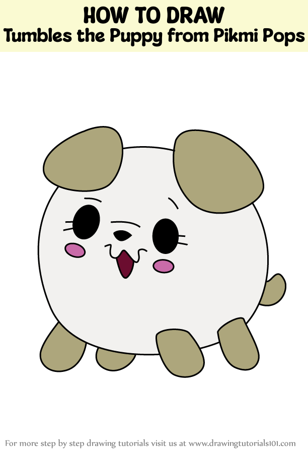 How to Draw Tumbles the Puppy from Pikmi Pops (Pikmi Pops) Step by Step ...