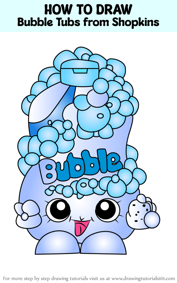 How to Draw Bubble Tubs from Shopkins (Shopkins) Step by Step ...