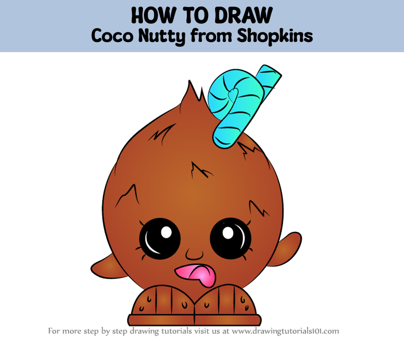 How to Draw Coco Nutty from Shopkins (Shopkins) Step by Step ...