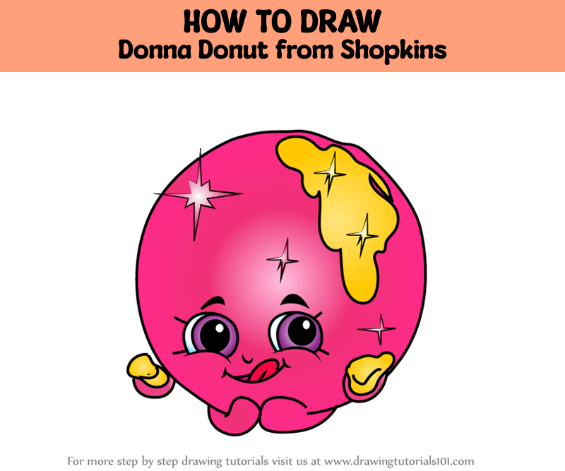How to Draw Donna Donut from Shopkins (Shopkins) Step by Step ...