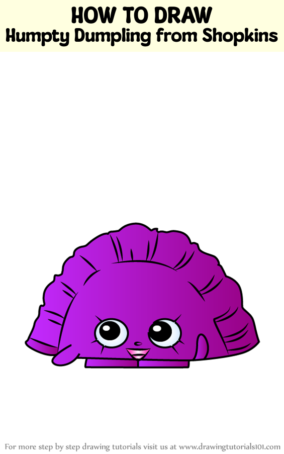 How to Draw Humpty Dumpling from Shopkins (Shopkins) Step by Step ...