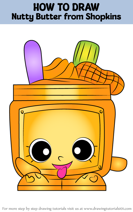How to Draw Nutty Butter from Shopkins (Shopkins) Step by Step ...