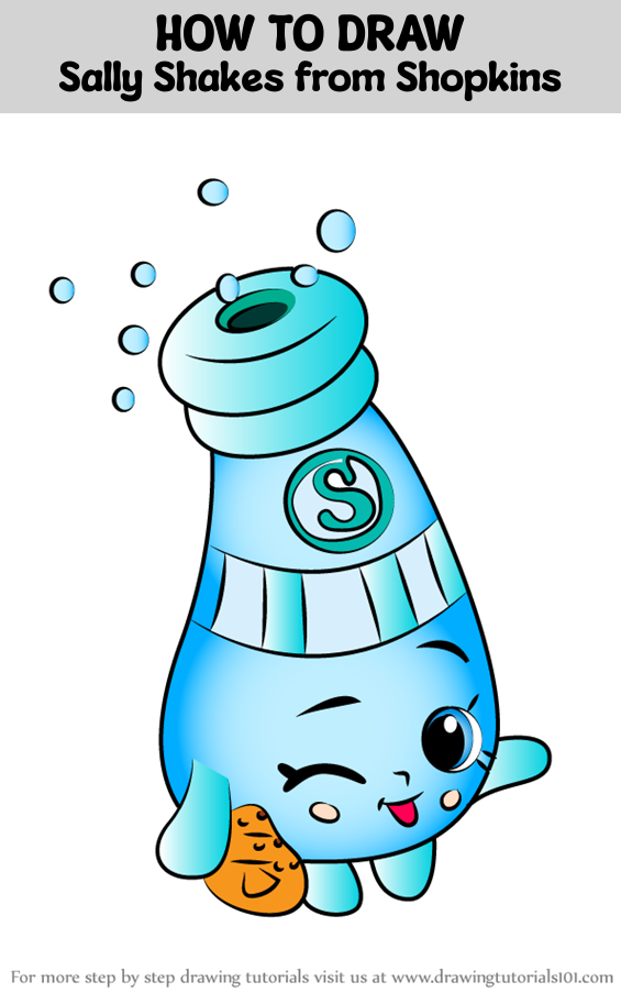 How to Draw Sally Shakes from Shopkins (Shopkins) Step by Step ...