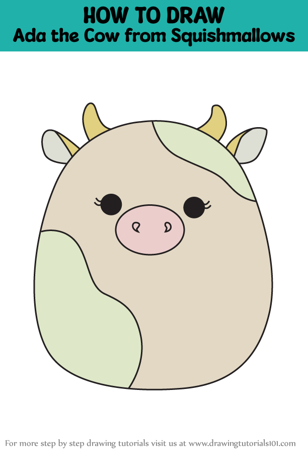 How to Draw Ada the Cow from Squishmallows (Squishmallows) Step by Step ...