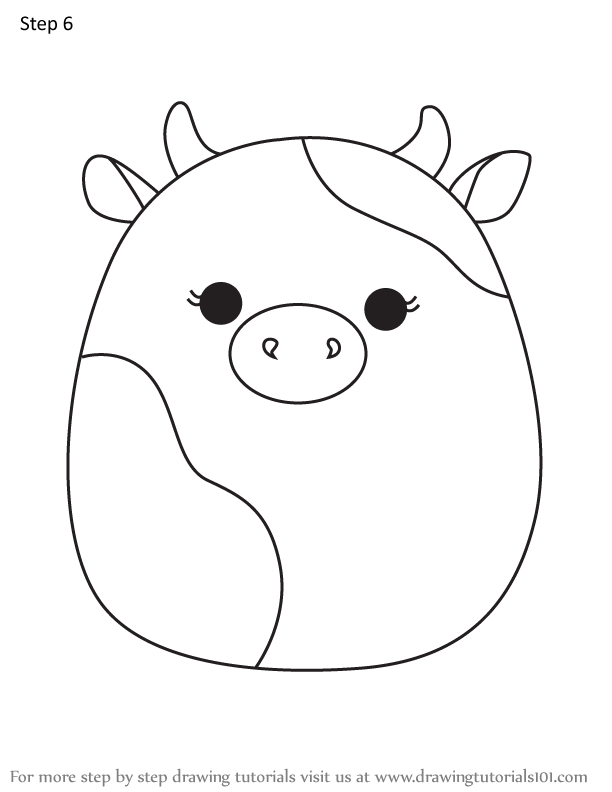 How to Draw Ada the Cow from Squishmallows (Squishmallows) Step by Step ...