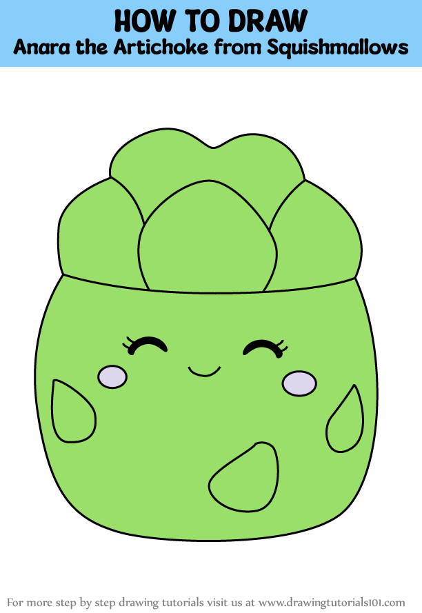 How to Draw Anara the Artichoke from Squishmallows (Squishmallows) Step ...