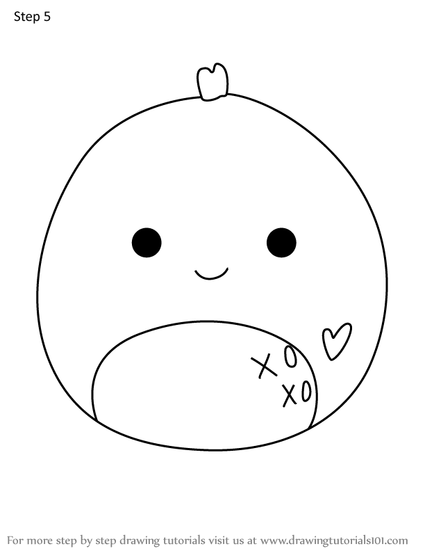 How to Draw Anna the Pink Dinosaur from Squishmallows (Squishmallows ...