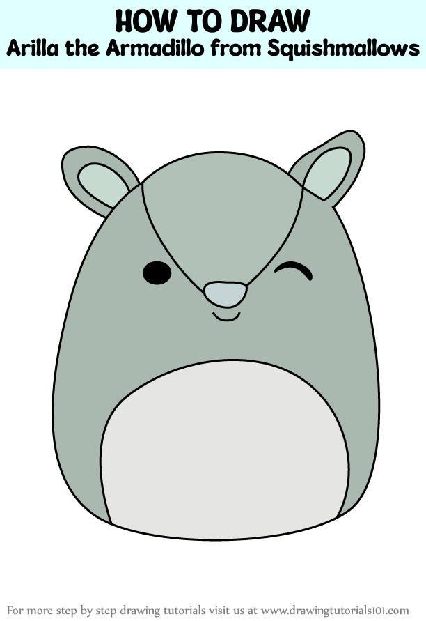 How to Draw Arilla the Armadillo from Squishmallows (Squishmallows ...