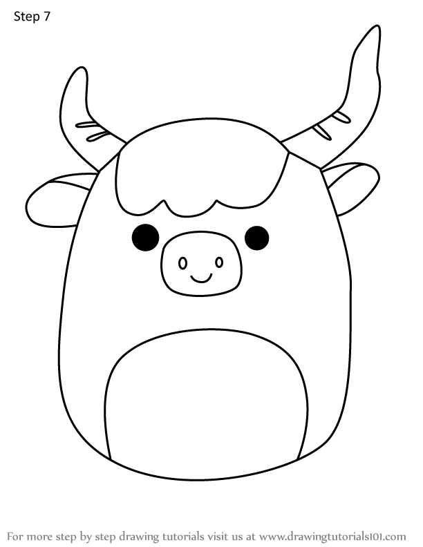 How to Draw Armie the Highland Cow from Squishmallows (Squishmallows ...