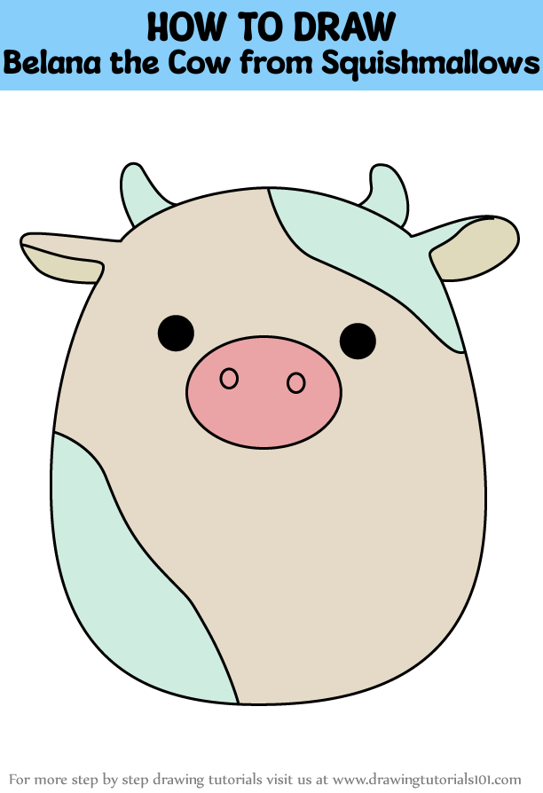 How to Draw Belana the Cow from Squishmallows (Squishmallows) Step by ...