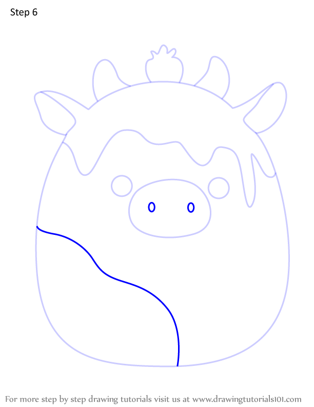 How to Draw Benito the Blueberry Cow from Squishmallows (Squishmallows ...