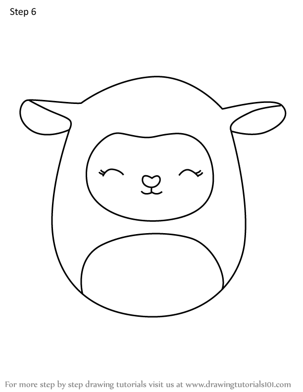 How to Draw Berry the Lamb from Squishmallows (Squishmallows) Step by Step | DrawingTutorials101.com