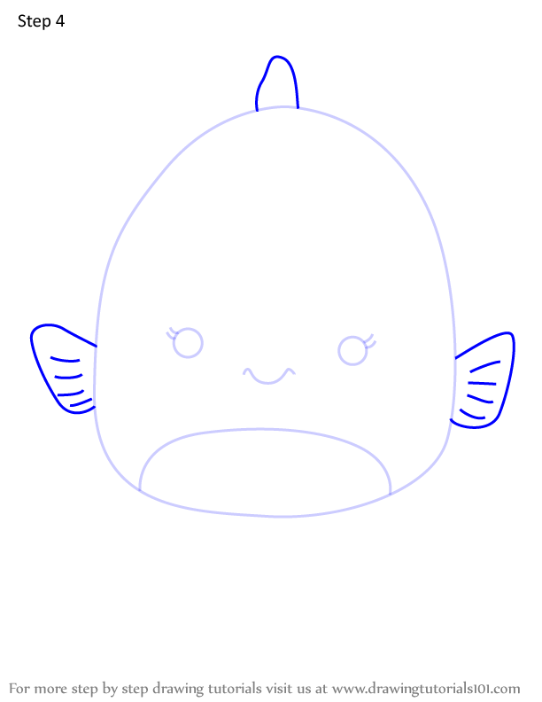 How to Draw Biatrix the Fish from Squishmallows (Squishmallows) Step by ...