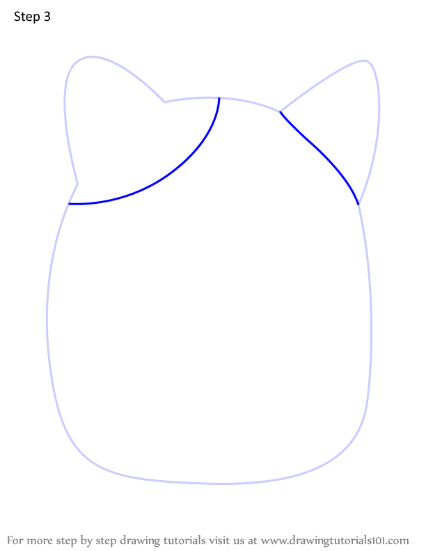 How to Draw Blair the Cat from Squishmallows (Squishmallows) Step by ...