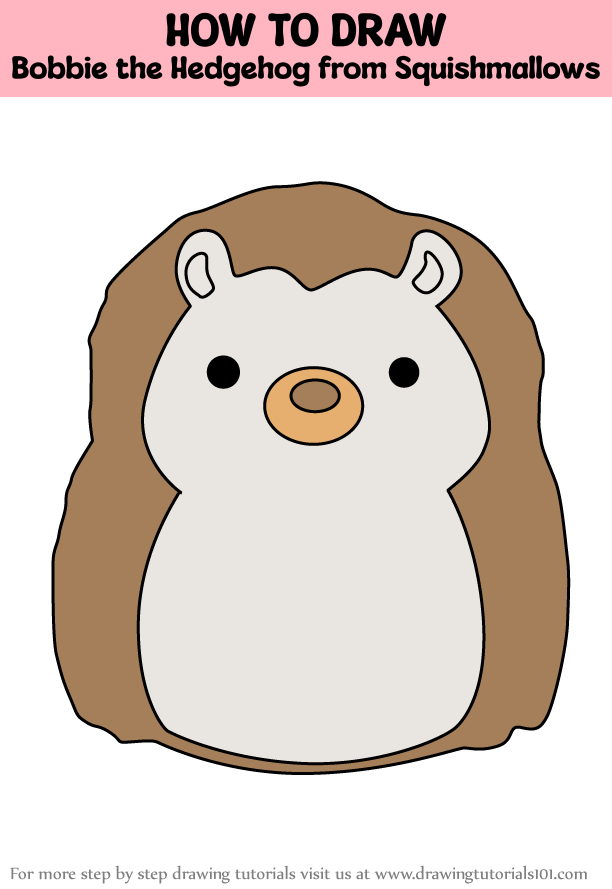 How to Draw Bobbie the Hedgehog from Squishmallows (Squishmallows) Step ...