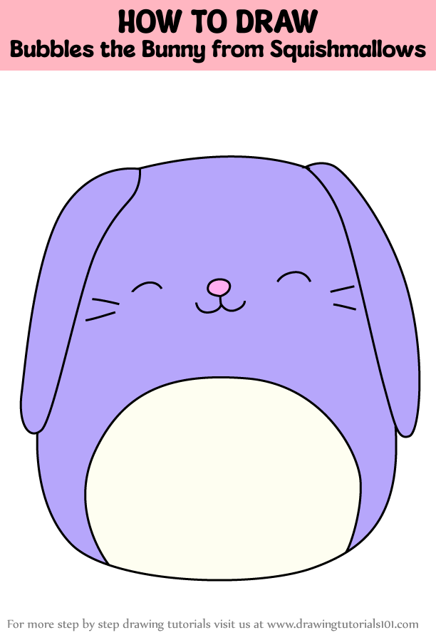 How to Draw Bubbles the Bunny from Squishmallows (Squishmallows) Step ...