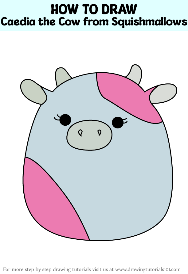 How to Draw Caedia the Cow from Squishmallows (Squishmallows) Step by ...