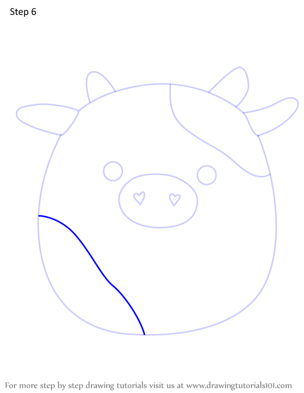 How to Draw Caedyn the Cow from Squishmallows (Squishmallows) Step by ...