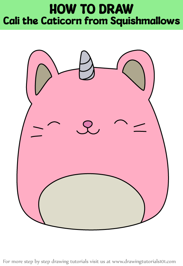 How to Draw Cali the Caticorn from Squishmallows (Squishmallows) Step ...