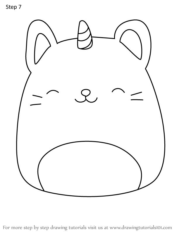 How to Draw Cali the Caticorn from Squishmallows (Squishmallows) Step ...